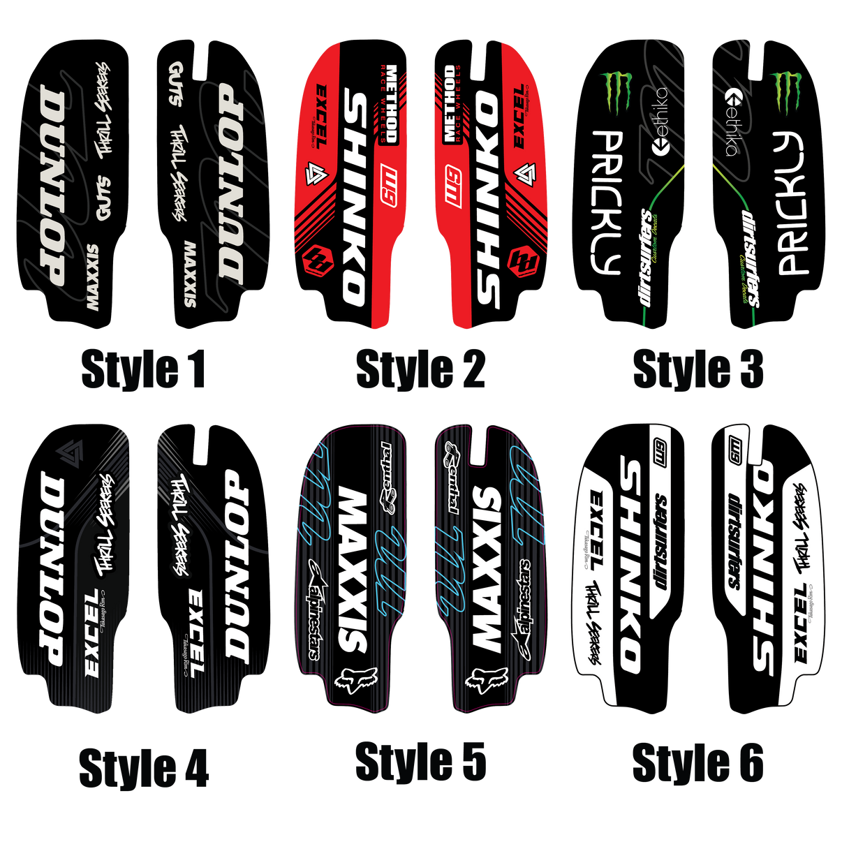 Custom Manitou Dorado Fork Guard Decals – Dirt Surfers