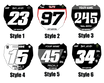 Surron Number Plate Decal – Dirt Surfers