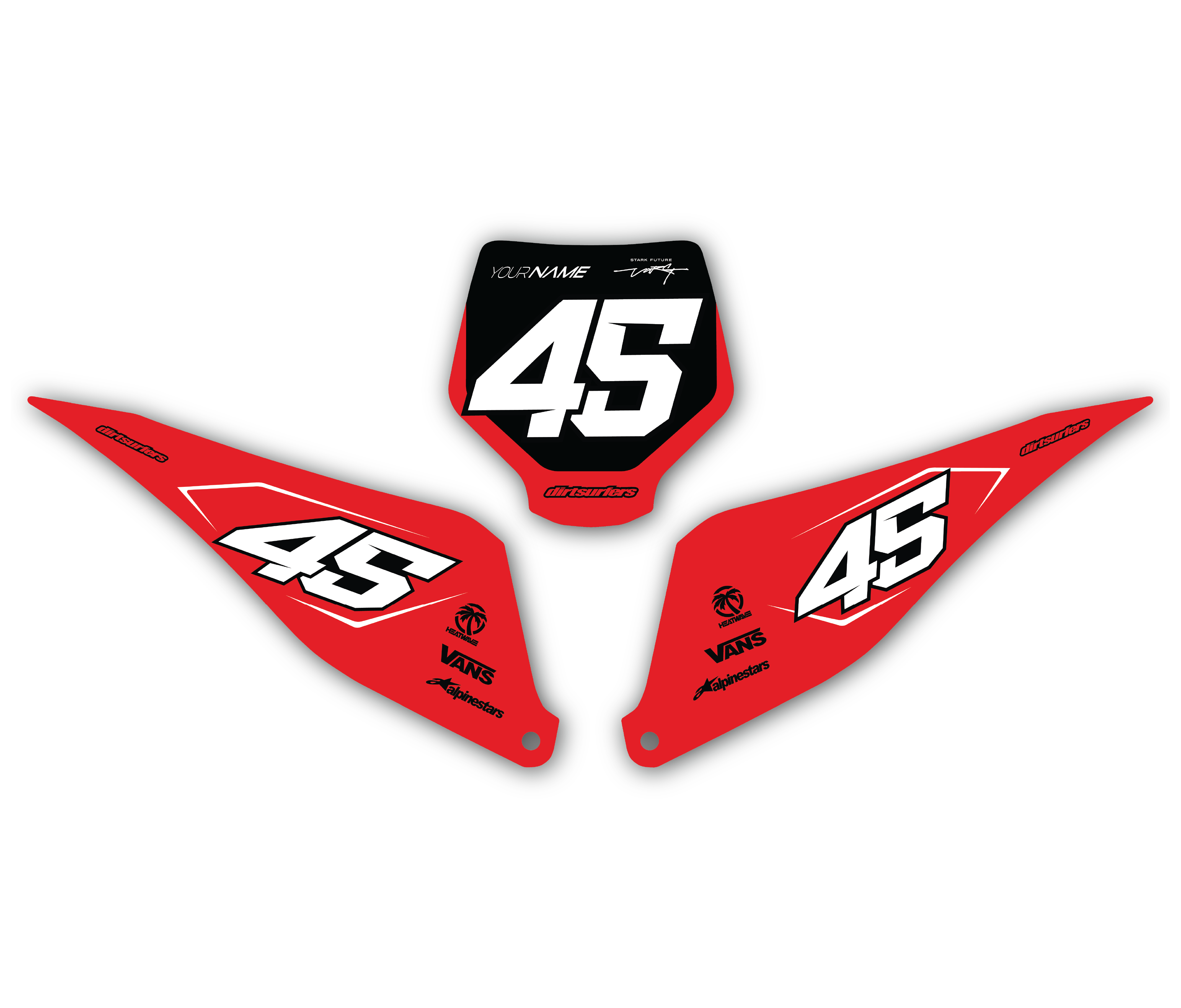 Stark Varg Number Plate Decals Style 2 – Dirt Surfers