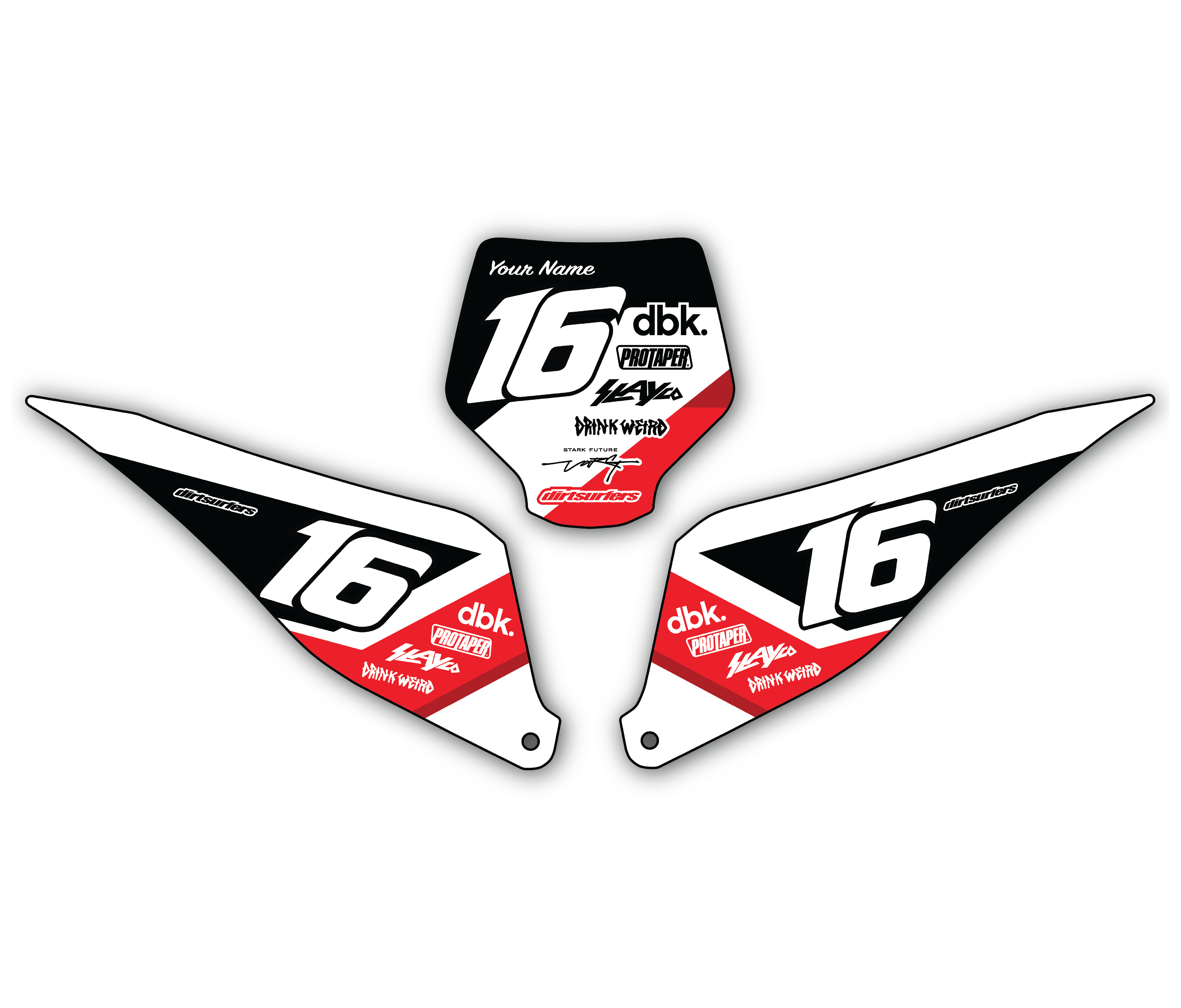 Stark Varg Number Plate Decals Style 3 – Dirt Surfers